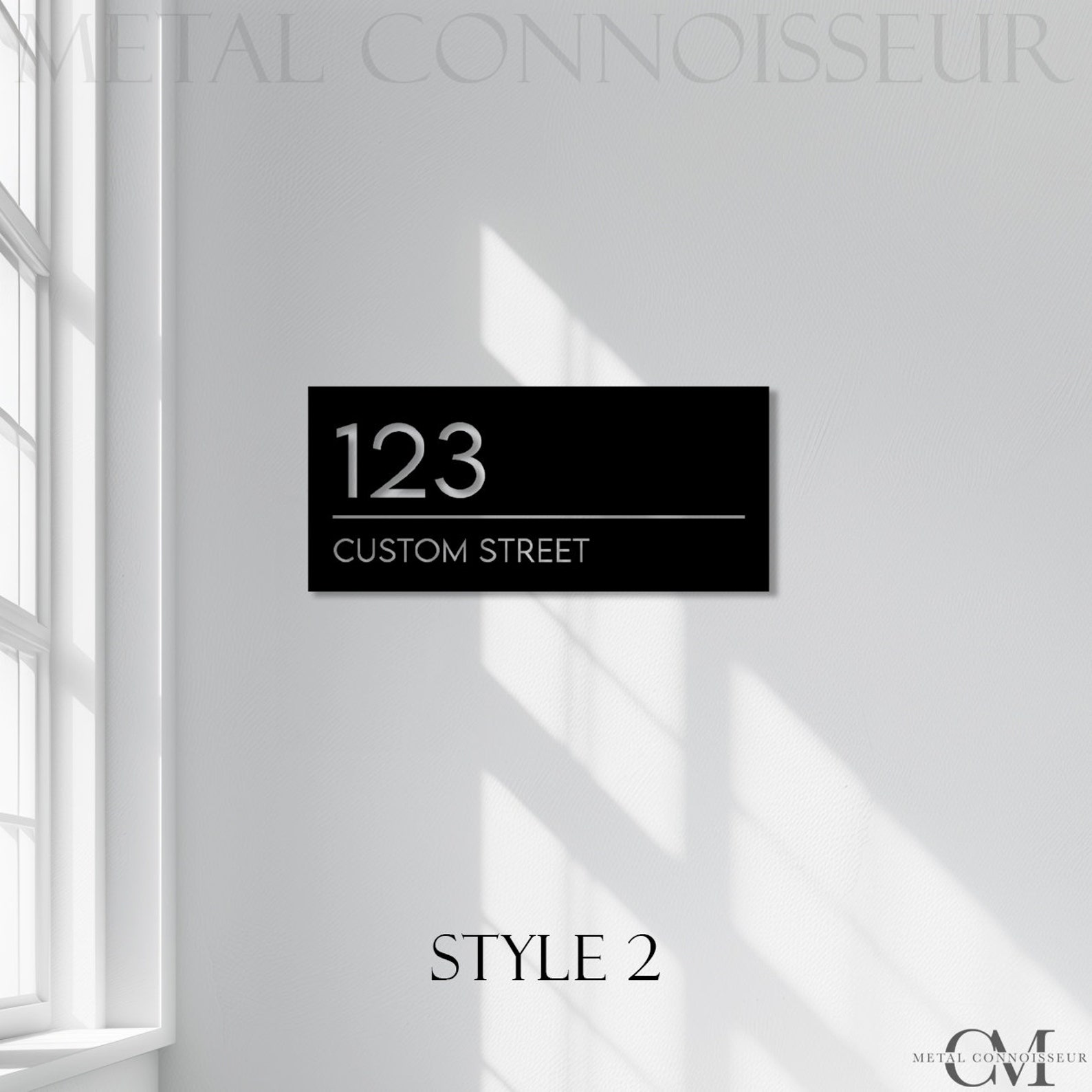 Minimalist Address Plaque With Custom House Number & Street Name ...