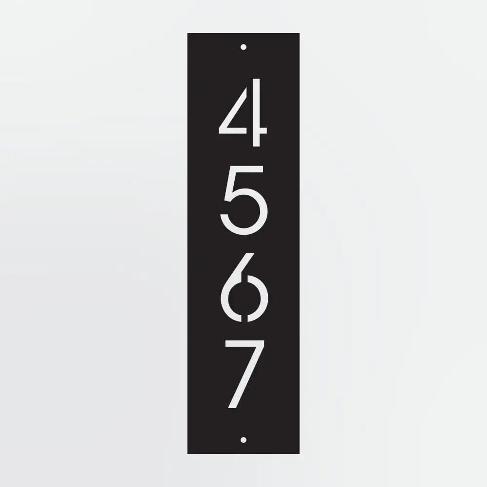 Vertical Address Plaque With Custom House Number • Personalized Modern ...