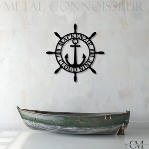 Personalized Nautical Metal Sign • Custom Captain Steel Sign • Marine ...