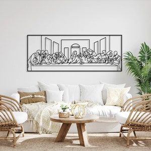 The Last Supper Steel Sign • Religious Metal Wall Art • Christian Faith ...