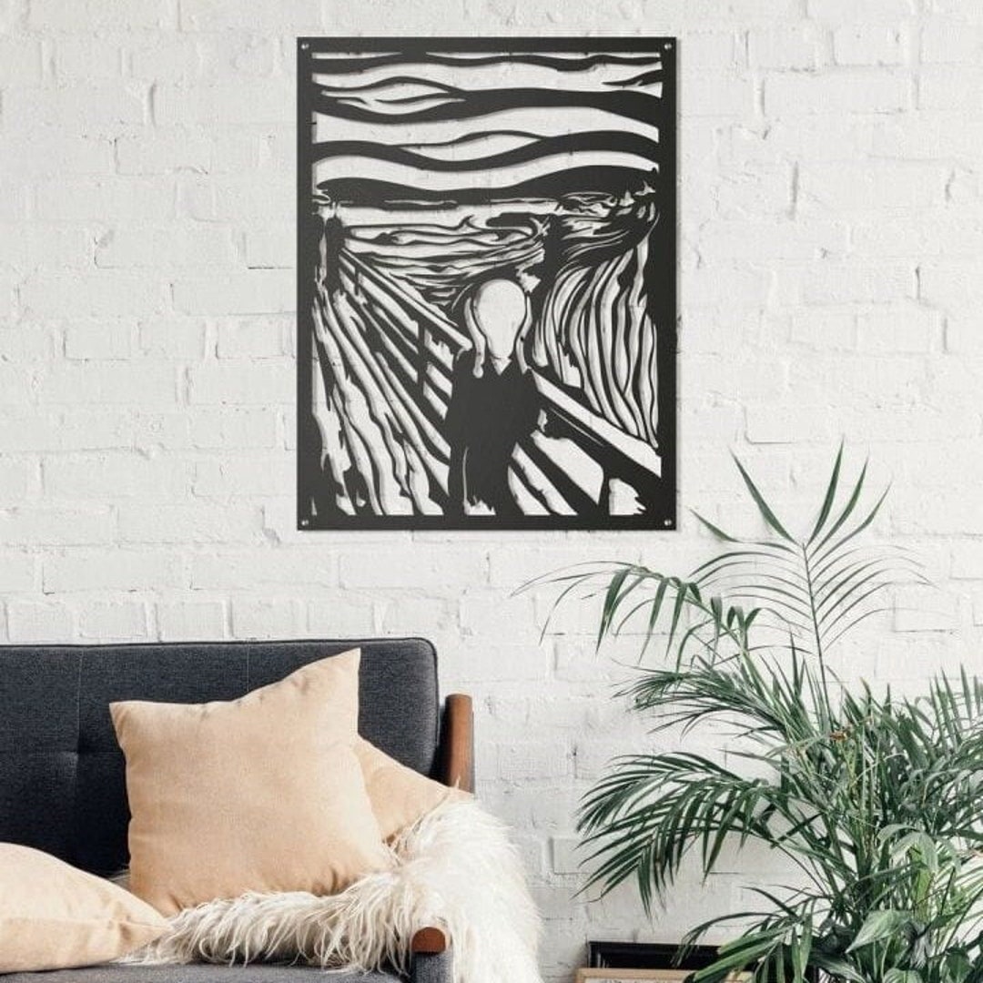 The Scream Steel Wall Sculpture • Metal Gift for Art Lovers ...