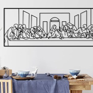The Last Supper Steel Sign • Religious Metal Wall Art • Christian Faith ...