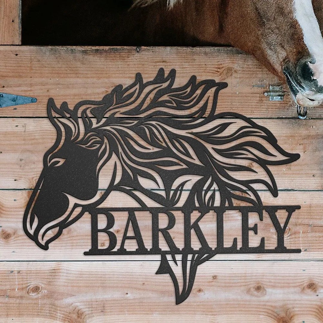 Personalized Horse Metal Sign Custom Steel Sign for Horse - Etsy