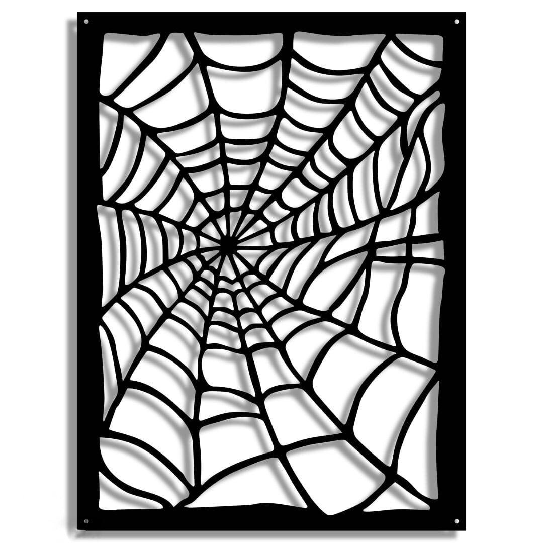 Halloween Spider Web Metal Sign • Autumn Steel Ornament • Fall Wall ...
