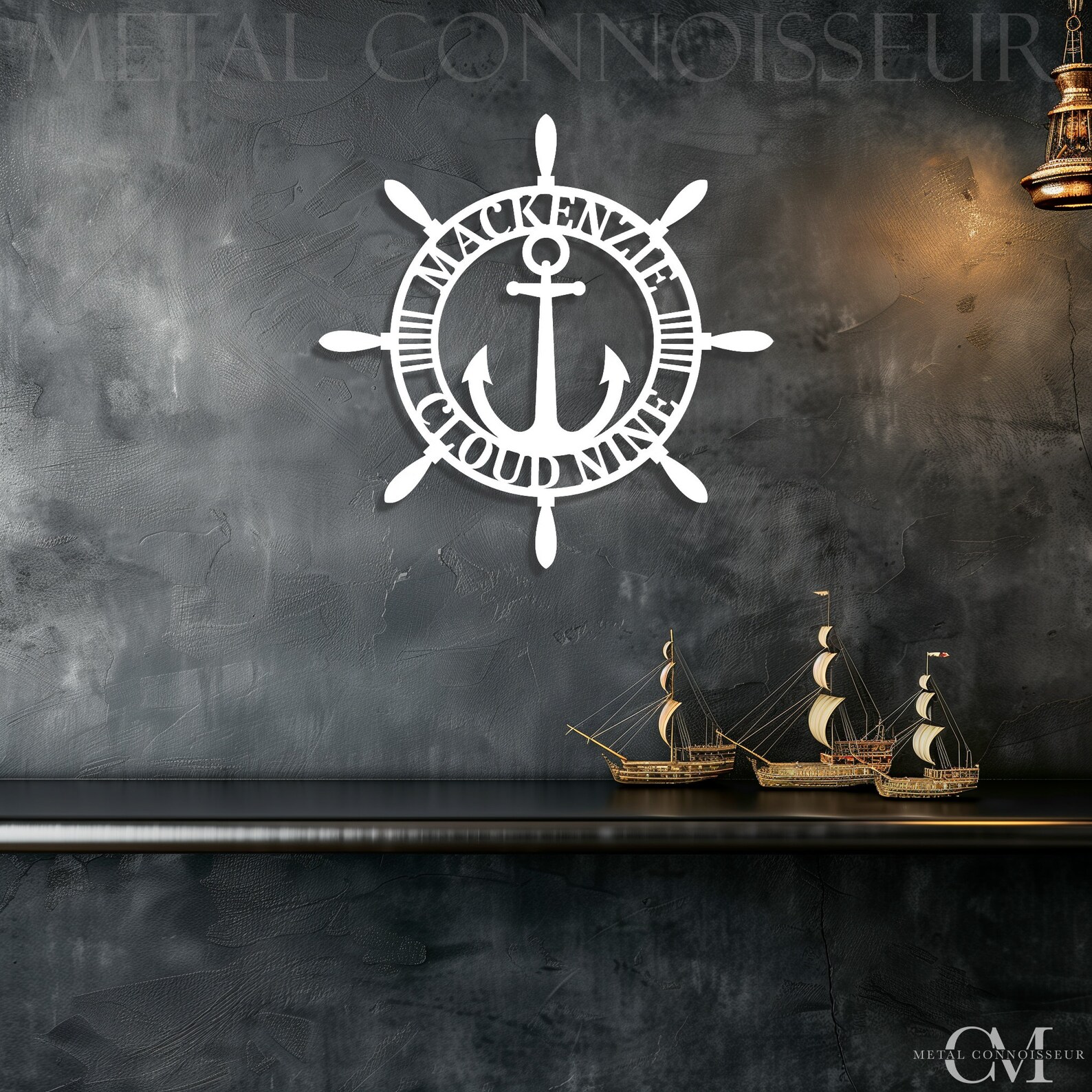 Personalized Nautical Metal Sign • Custom Captain Steel Sign • Marine ...