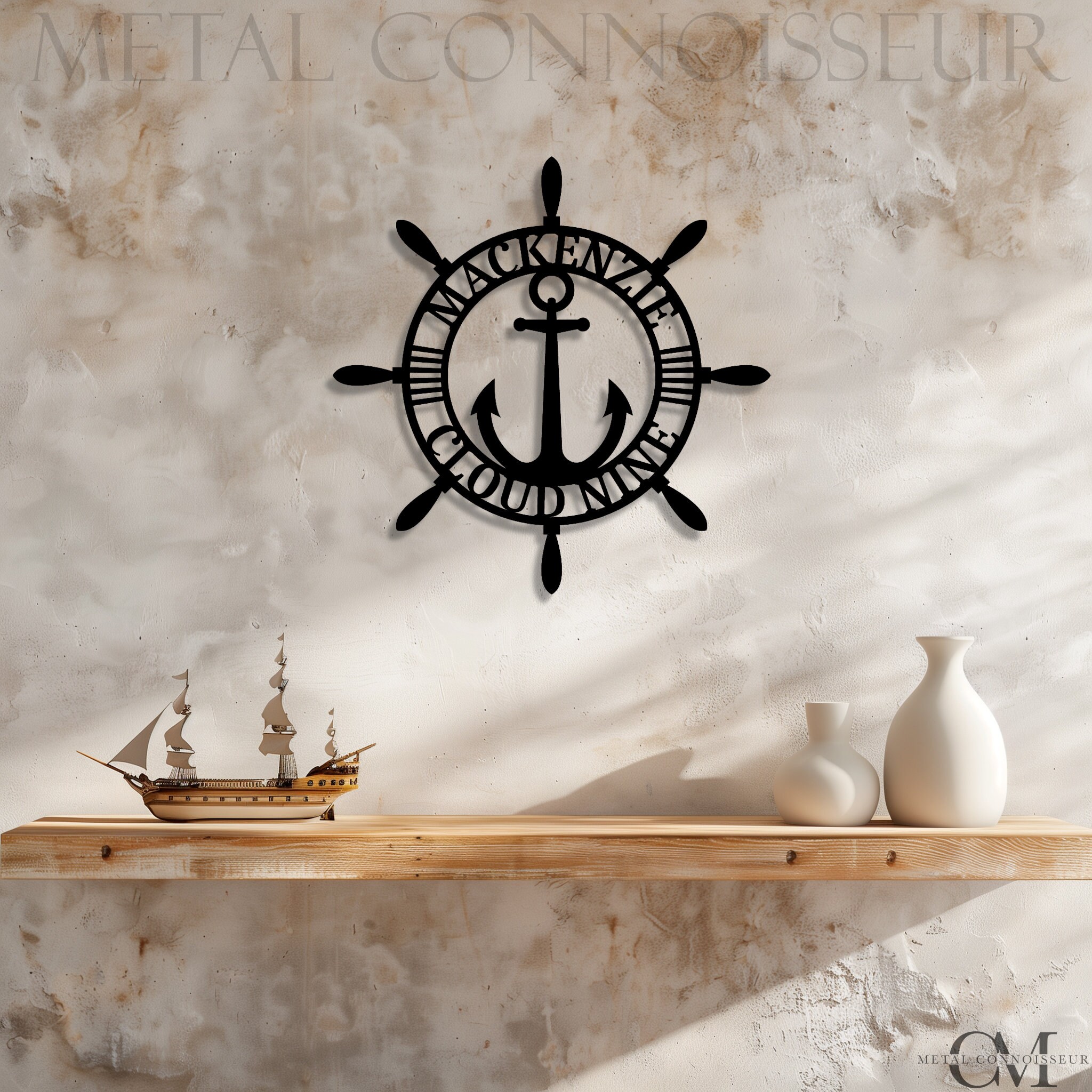 Personalized Nautical Metal Sign • Custom Captain Steel Sign • Marine ...