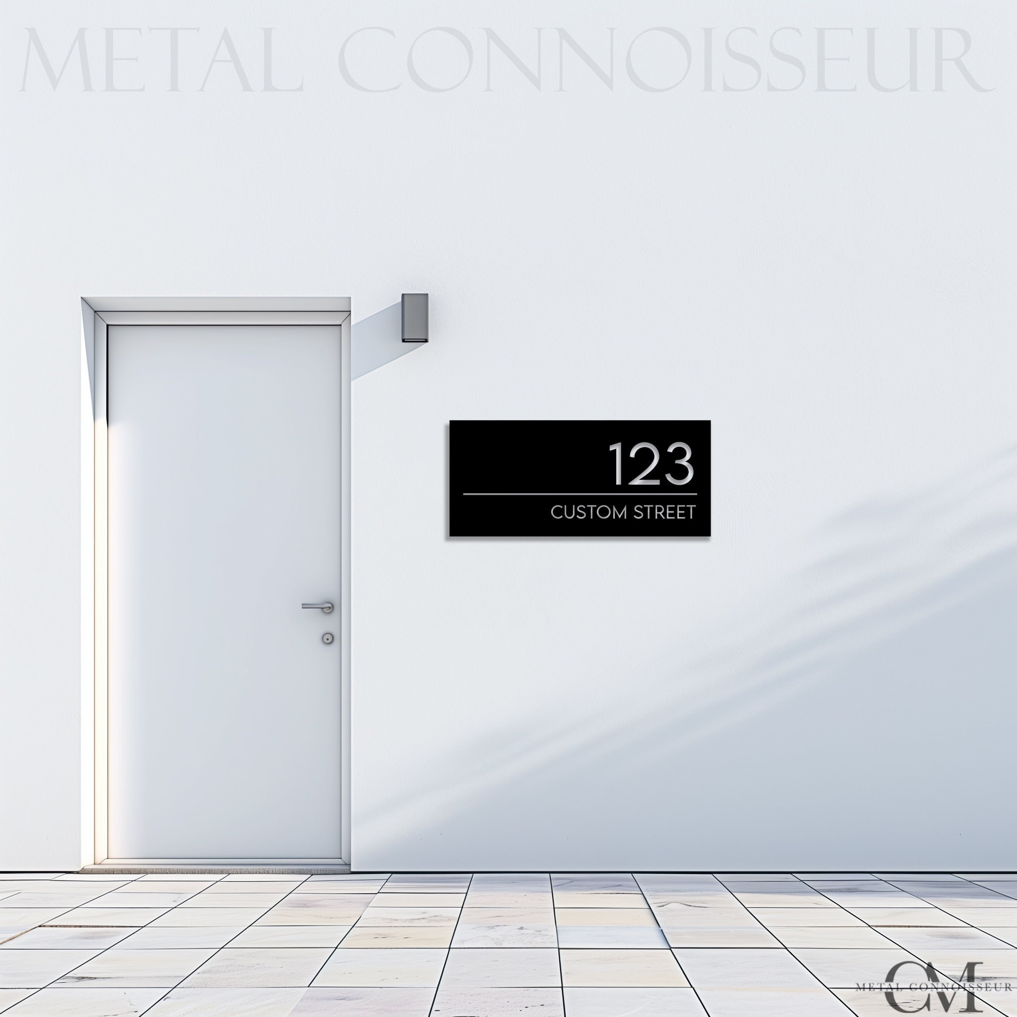 Minimalist Address Plaque With Custom House Number & Street Name ...