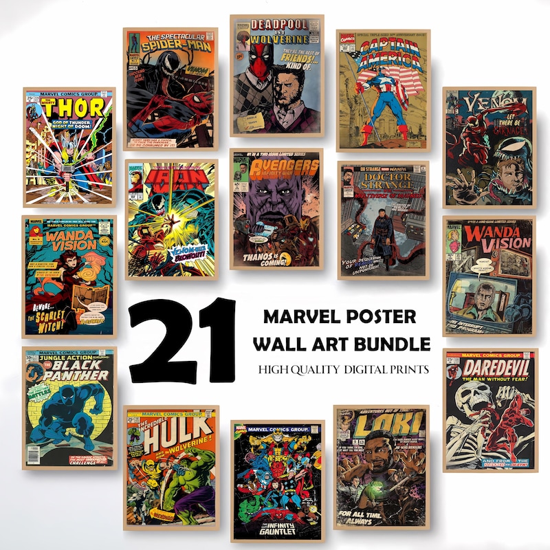 Vintage Superhero Downloads - Etsy