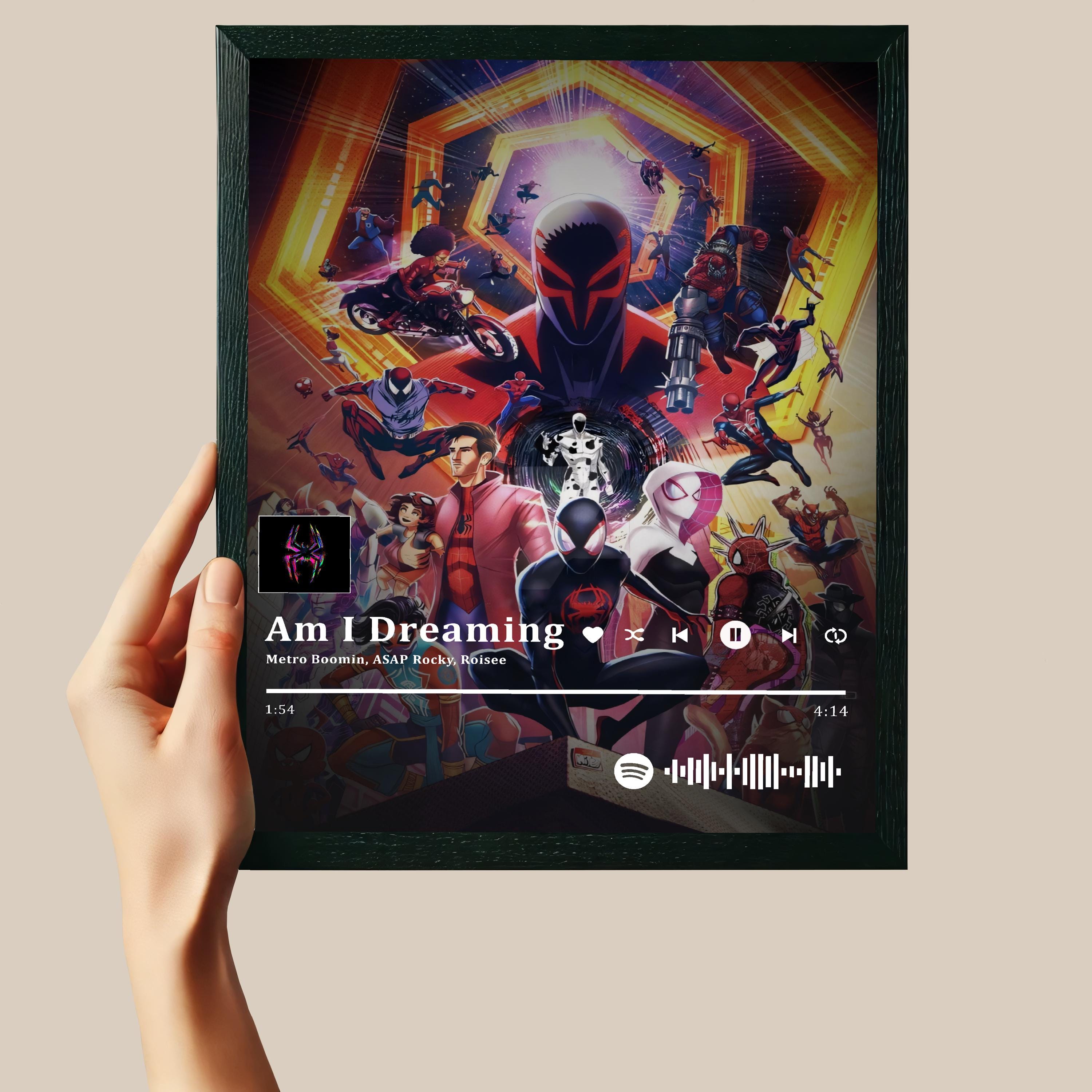 Spiderman, Spider Verse, Miles Morales, Spotify Code Poster, Superhero ...