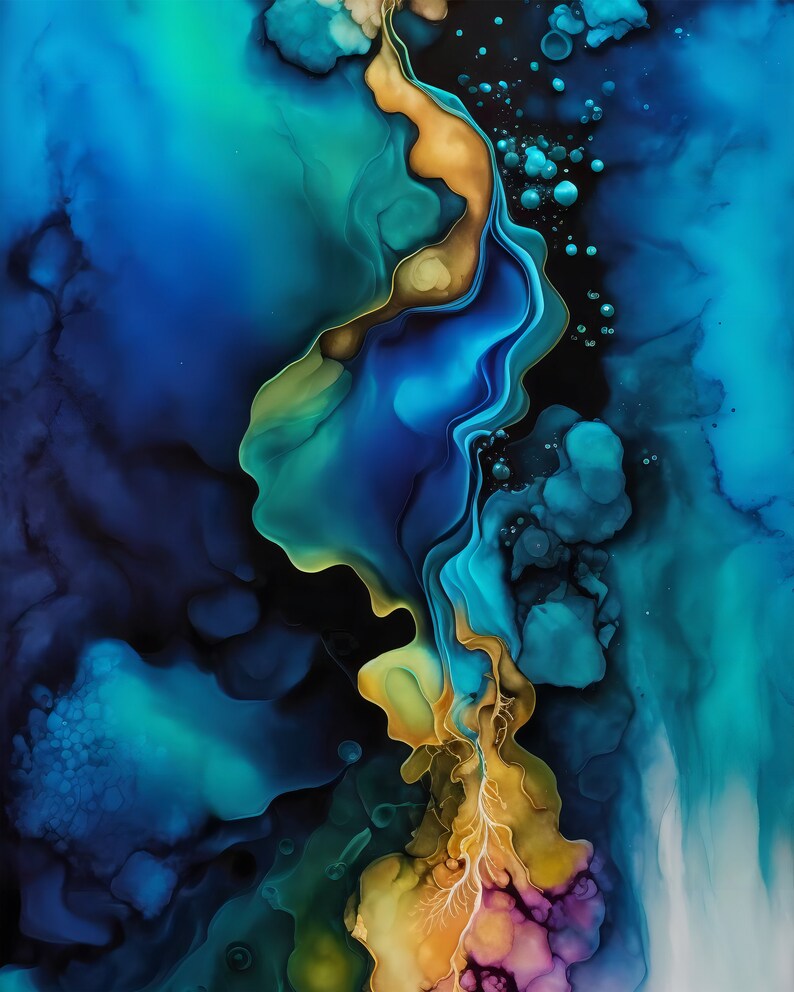 Upgrade Your Space With Alcohol Ink Abstract Wall Art. Download the ...