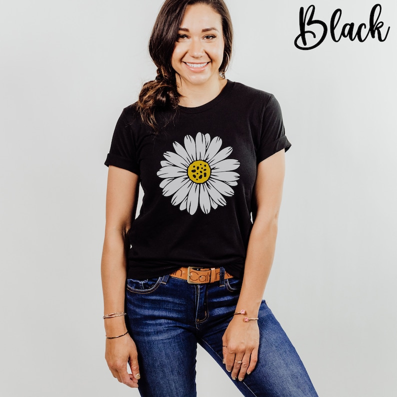 Daisy Flower Shirt, Daisy Shirt, Floral T-shirt, Wildflower Shirt, Boho ...