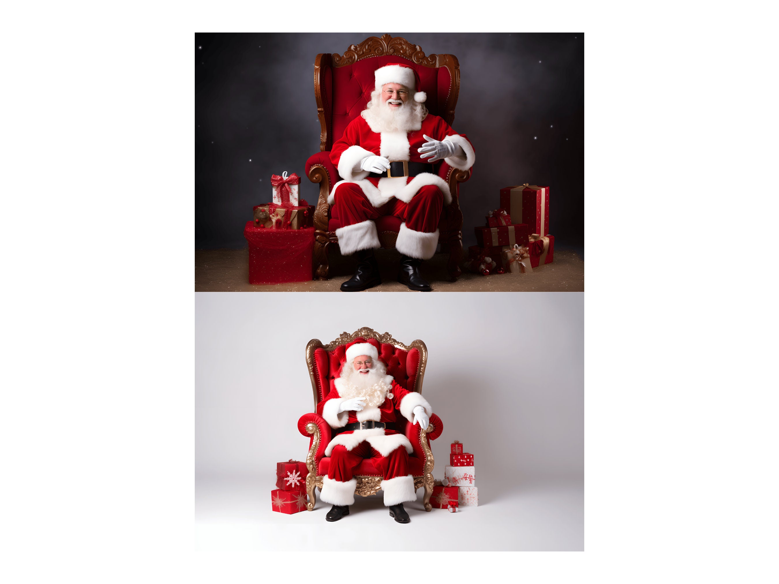 Santa Backdrop Santa Claus Background Christmas Digital Photography ...