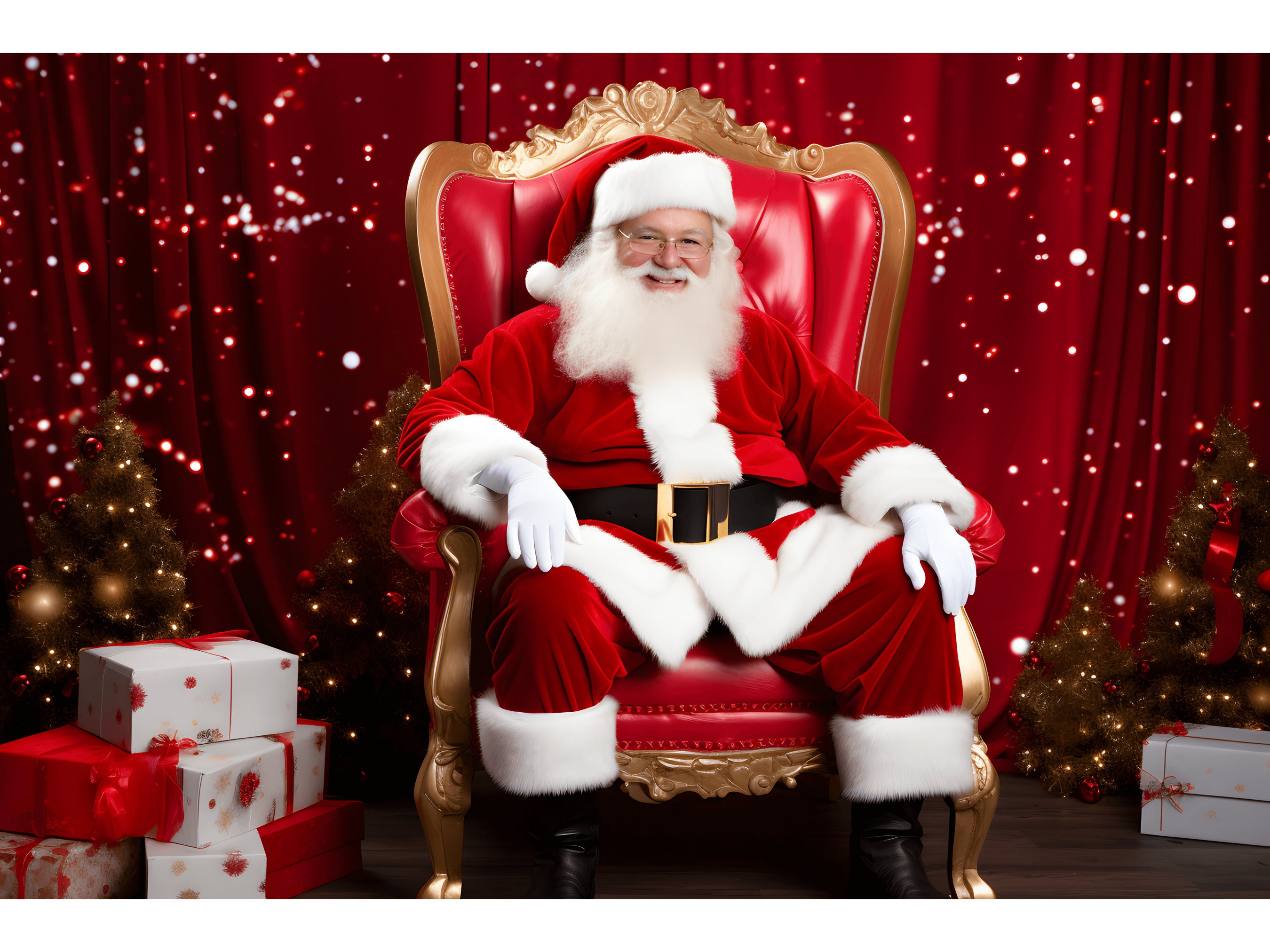 Santa Backdrop Santa Claus Background Christmas Digital Photography ...