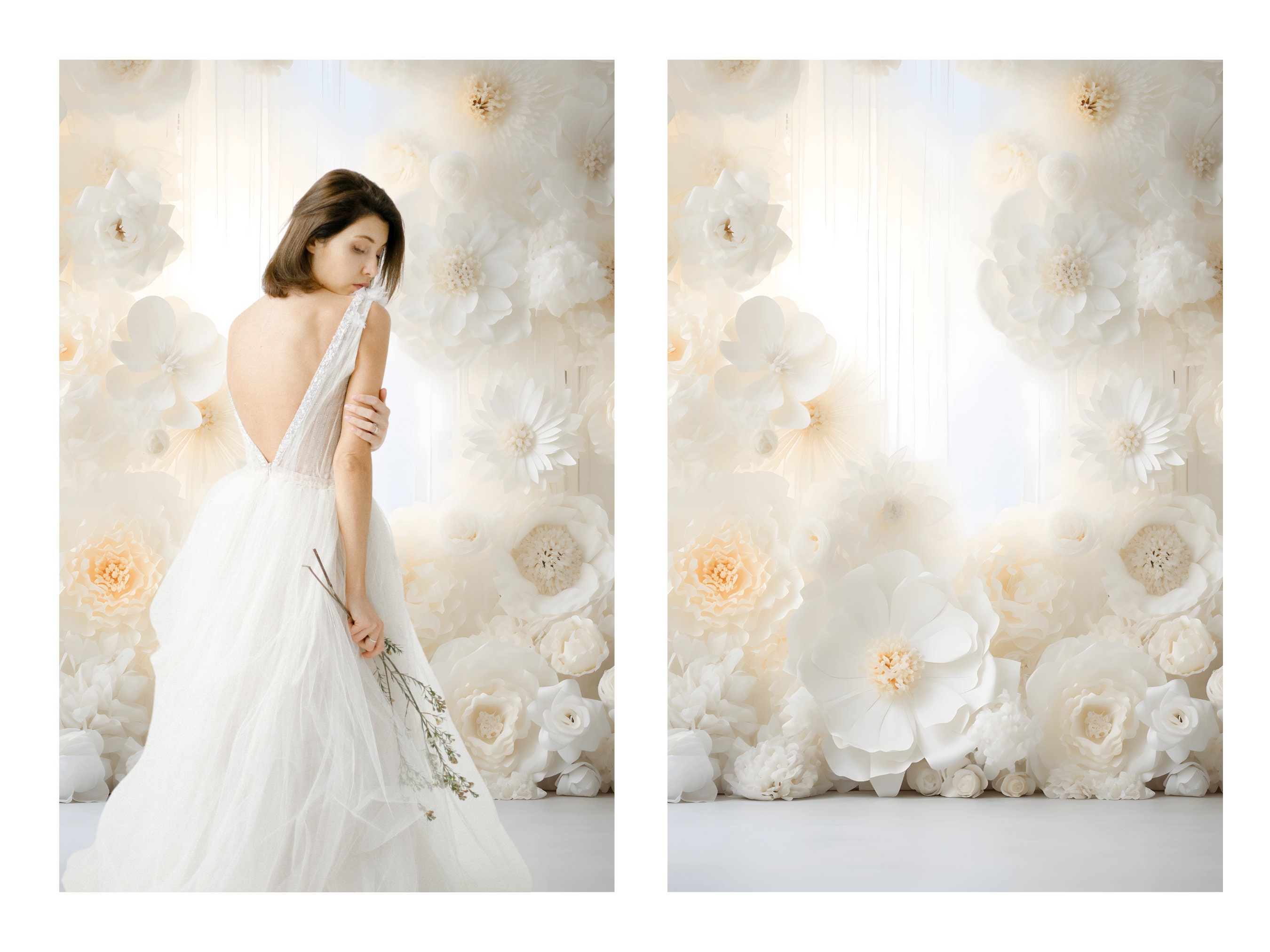 10 White Floral Digital Backdrops Maternity Backdrop Overlays ...