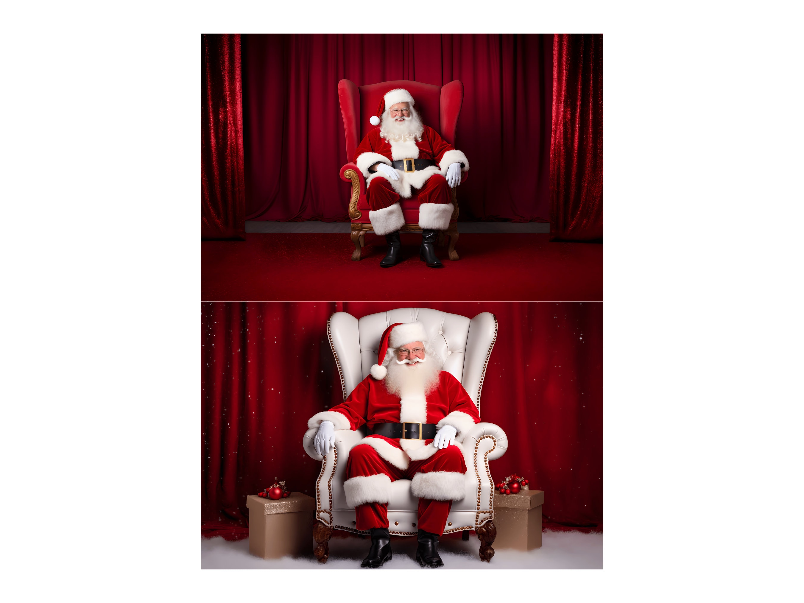 Santa Backdrop Santa Claus Background Christmas Digital Photography ...