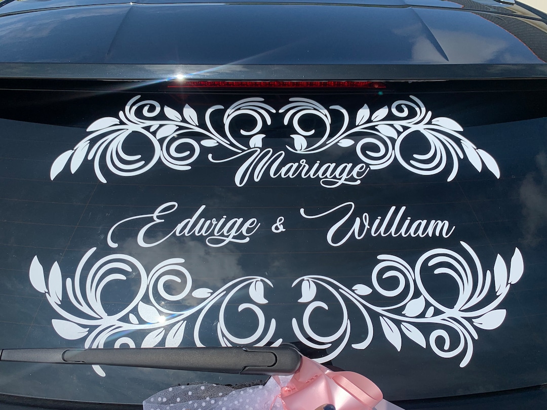 Wedding Car Decals - Etsy