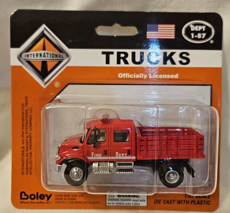 Red Fire Dept Stake Truck Boley 4577-11 HO Scale - Etsy