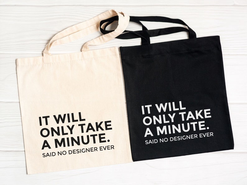Funny Graphic Designer Tote, Black Canvas Tote Bag, Fashion Designer ...