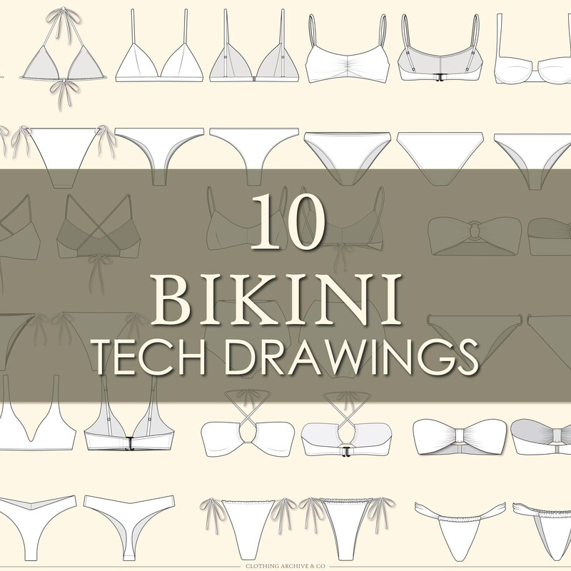 Thong Bikini Set - Etsy