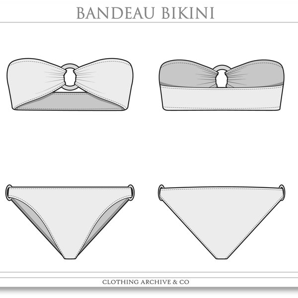 Bandeau Bikini - Etsy