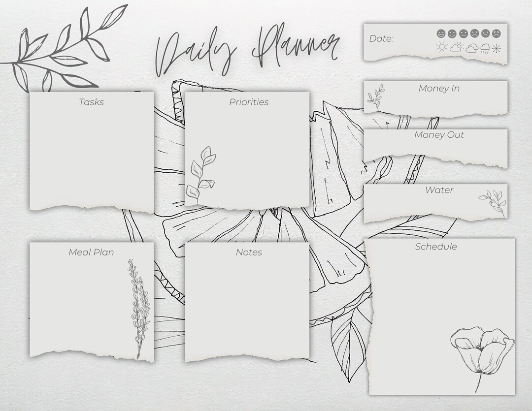 Digital Daily Planner, Lemon Sketch, Undated Planner, iPad Planner ...