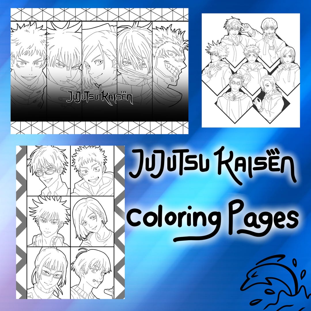 6 Jujutsu Kaisen - JJK - Anime Coloring Pages | Printable Pages | Manga ...