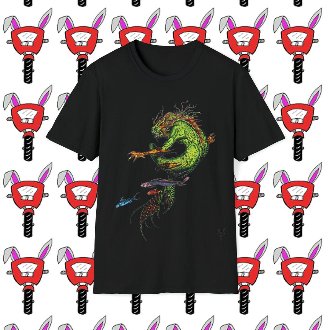 Merman Green Dragon Mermaid Fantasy Unisex Softstyle T-shirt by ...