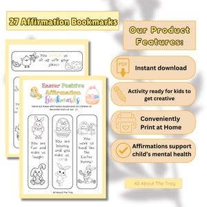 Easter Affirmation BOOKMARKS for Kids | DIY Easter Craft Activity ...