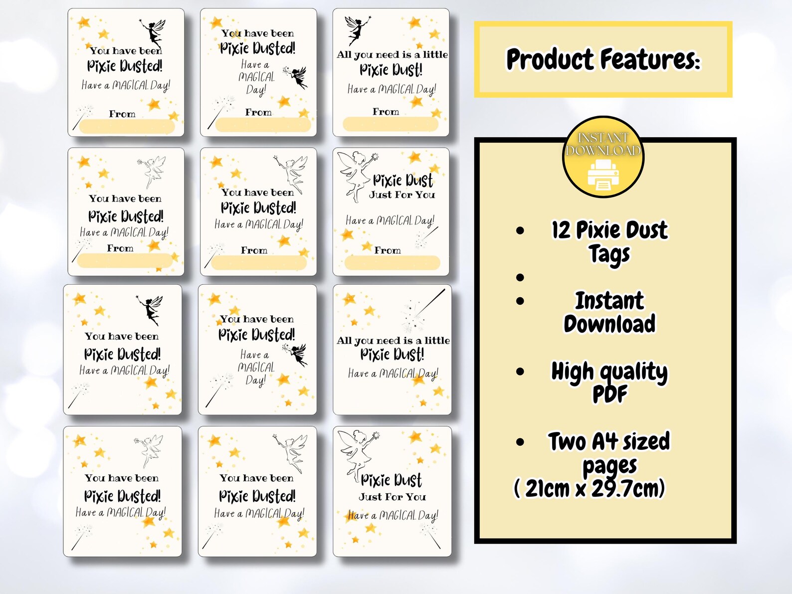 Pixie Dust Gift Tags for Spreading Magic | You've Been Pixie Dusted ...