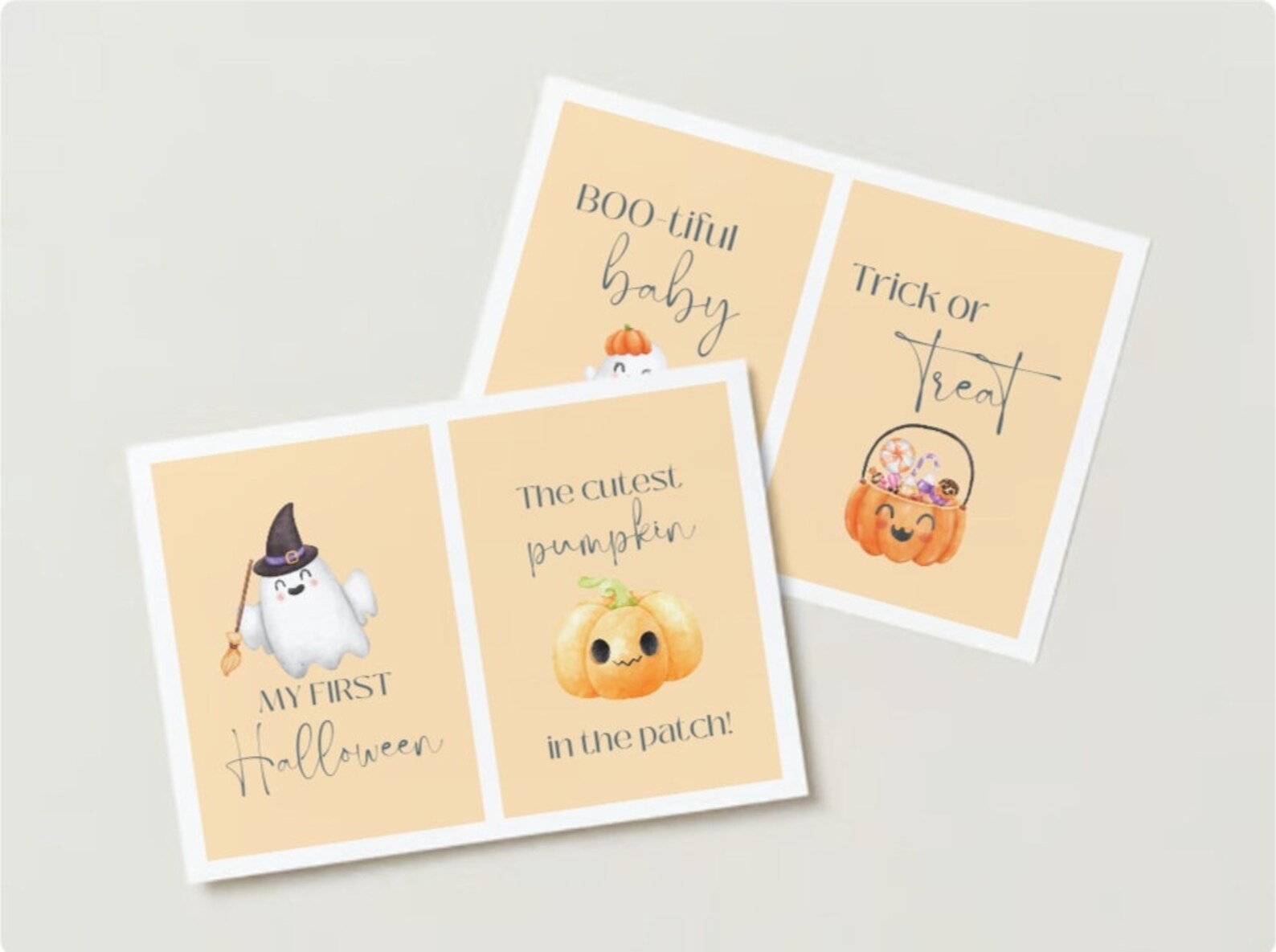 Baby's First Halloween Milestone Cards New Baby Boy and - Etsy