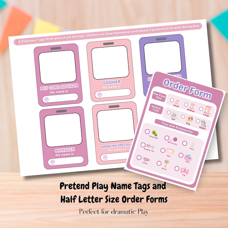 Pet Store DRAMATIC PLAY Printable | Pretend Play Pack for Kids ...