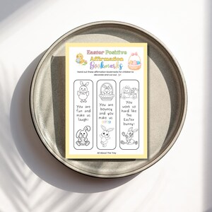 Easter Affirmation BOOKMARKS for Kids | DIY Easter Craft Activity ...