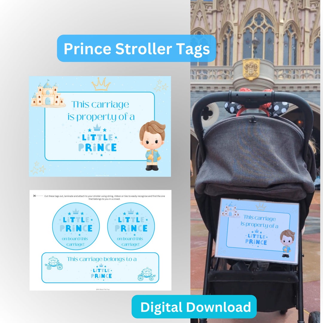 Little Prince Stroller Tag: Theme Park Vacation (digital Download) - Etsy