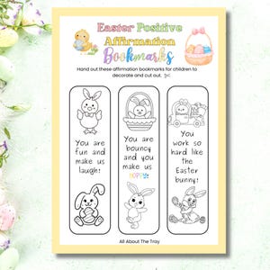 Easter Affirmation BOOKMARKS for Kids | DIY Easter Craft Activity ...