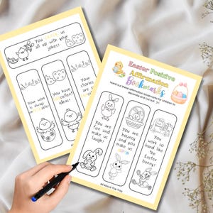 Easter Affirmation BOOKMARKS for Kids | DIY Easter Craft Activity ...