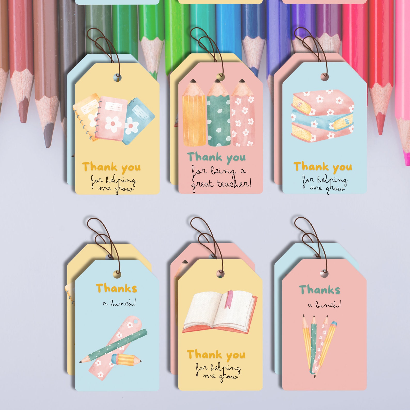 Thank You Teacher GIFT TAG Printable for School Teaching Staff Leaving ...