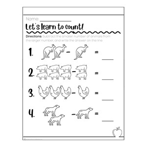 Early Educational Counting Worksheets Bundle, 0 to 9, Homeschooling ...