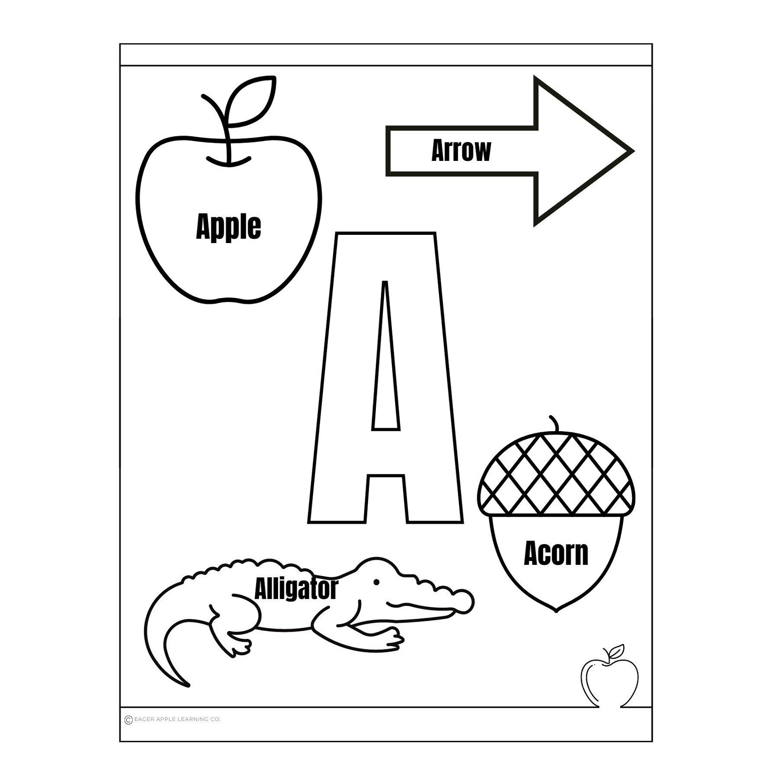 Early Educational Alphabet Learning Coloring Sheets, Sentence Practice ...