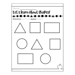 Early Educational Shape Coloring Worksheets, Homeschooling Shapes ...
