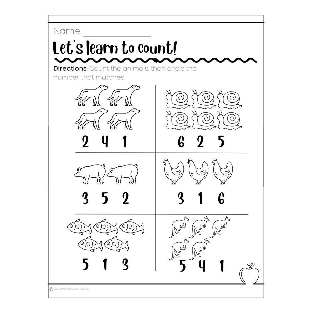 Interactive Preschool Counting Worksheets for Early Learning ...