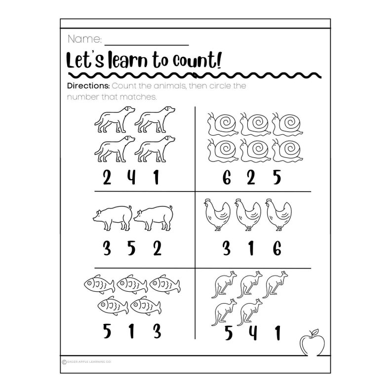 Interactive Preschool Counting Worksheets for Early Learning ...