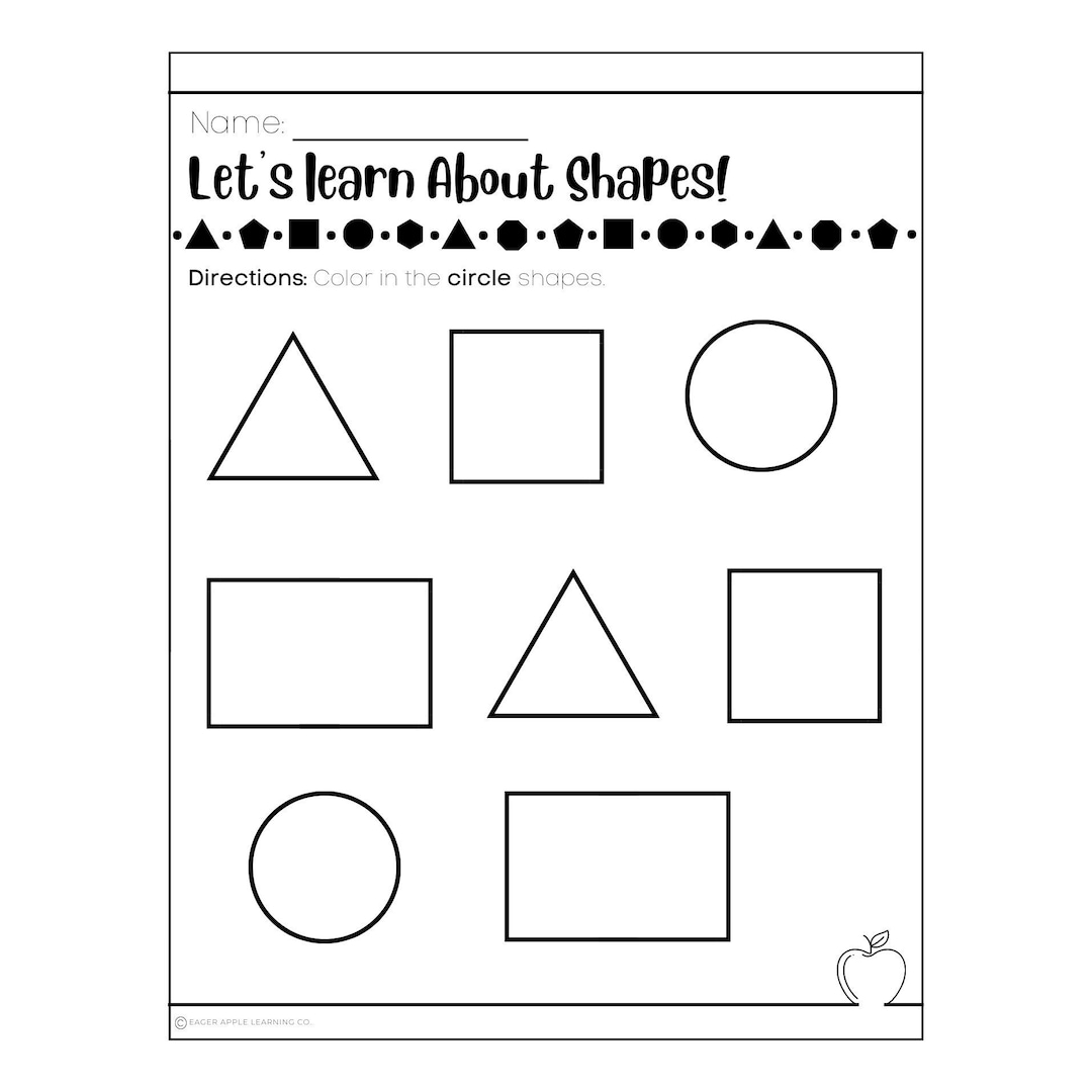 Early Educational Shape Coloring Worksheets, Homeschooling Shapes ...