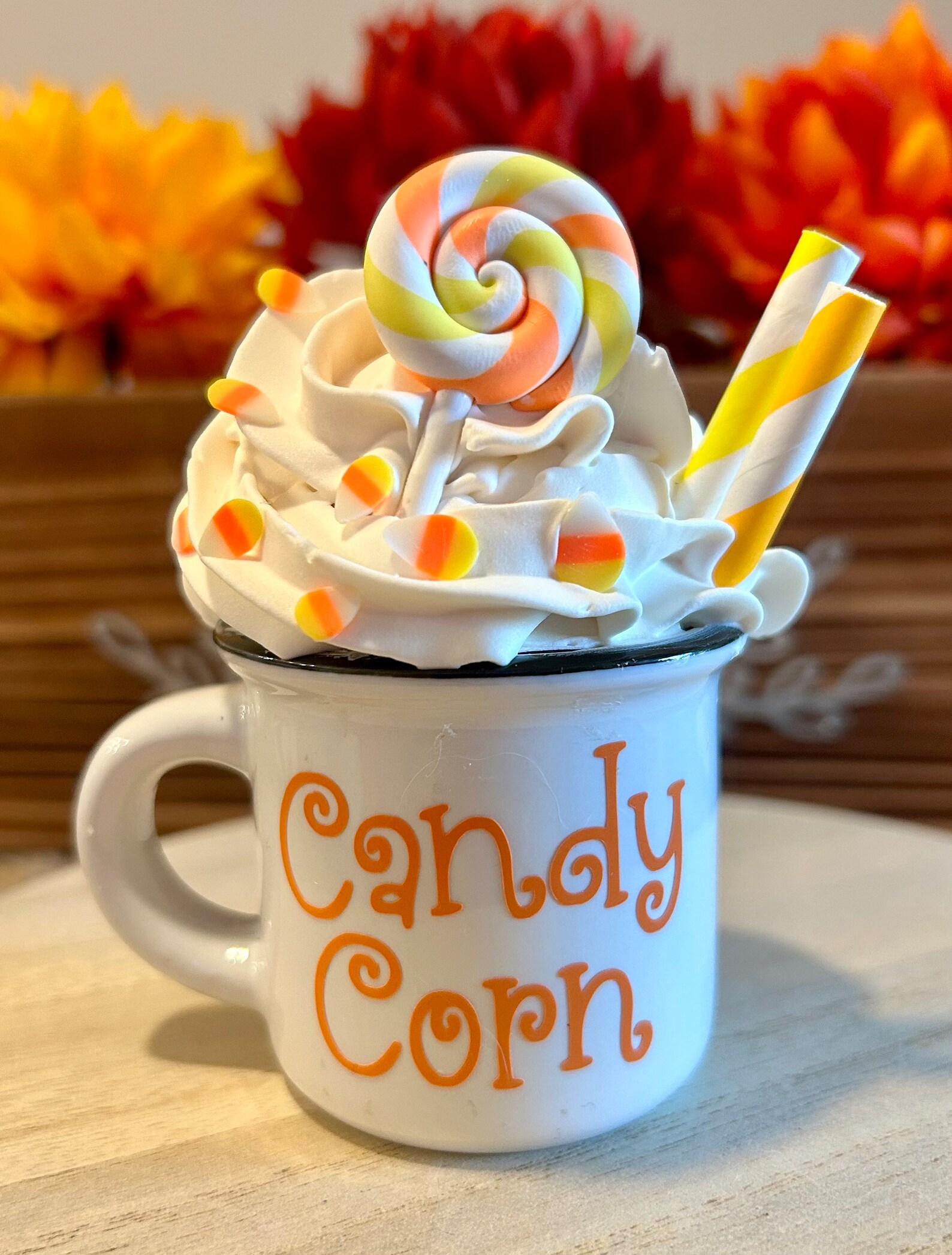Fall Tiered Tray Mini Mugs/autumn Tiered Tray Decor/fall Faux Mugs/fall ...
