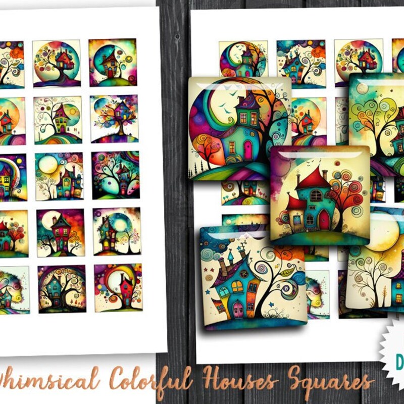1 Inch Square Digital Tiles - Etsy
