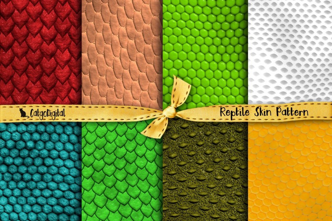 Reptile Skin Pattern Digital Papers Scrapbooking Papers 12x12 Inch JPEG ...