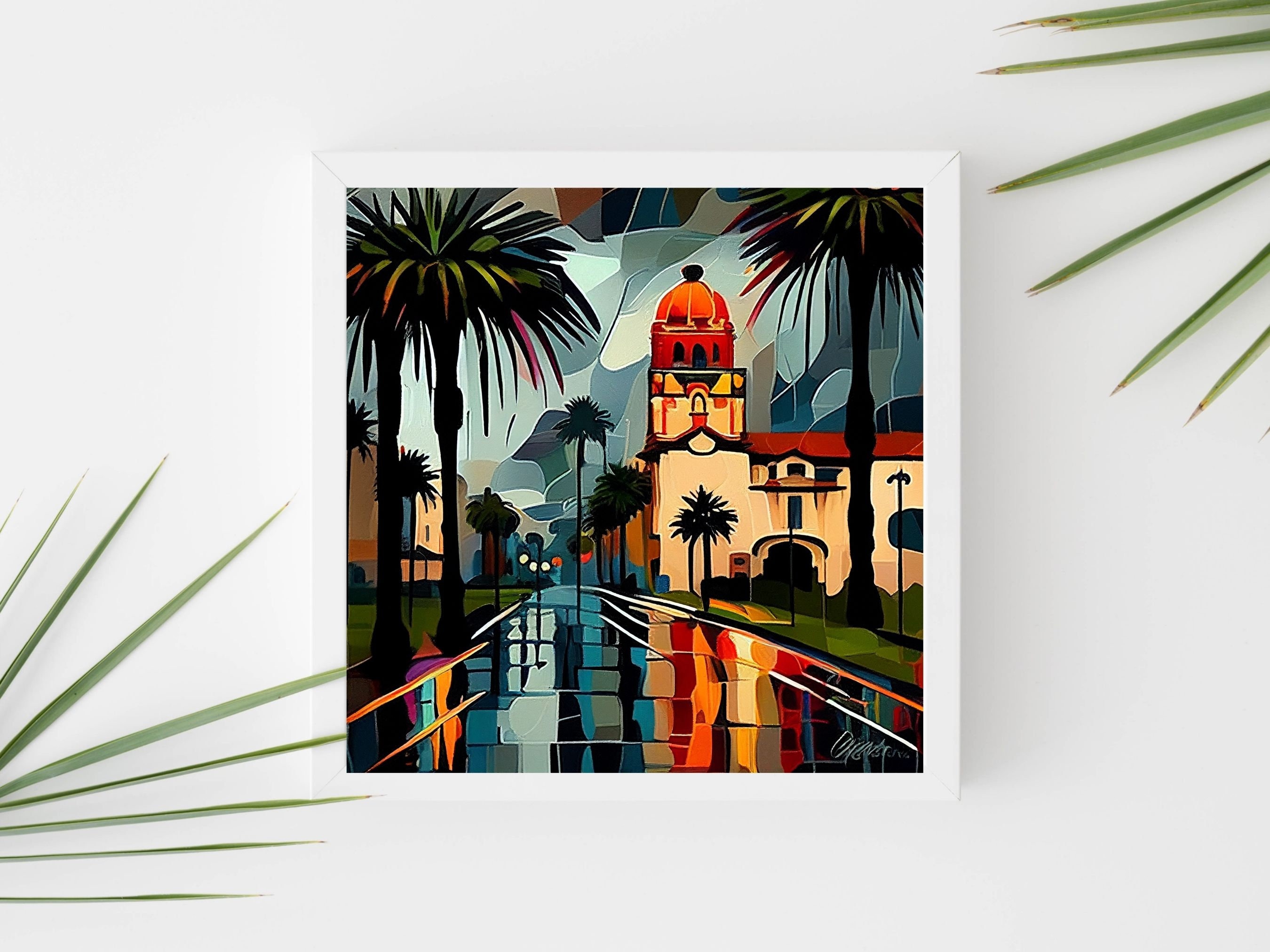 St Augustine Florida Digital Art Print, Historic Downtown Wall Art ...