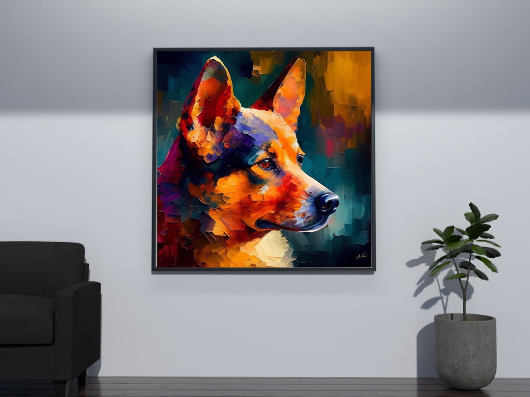 Loyal Companion Cattle Dog Art Print, Canine Lover Gift, Original ...