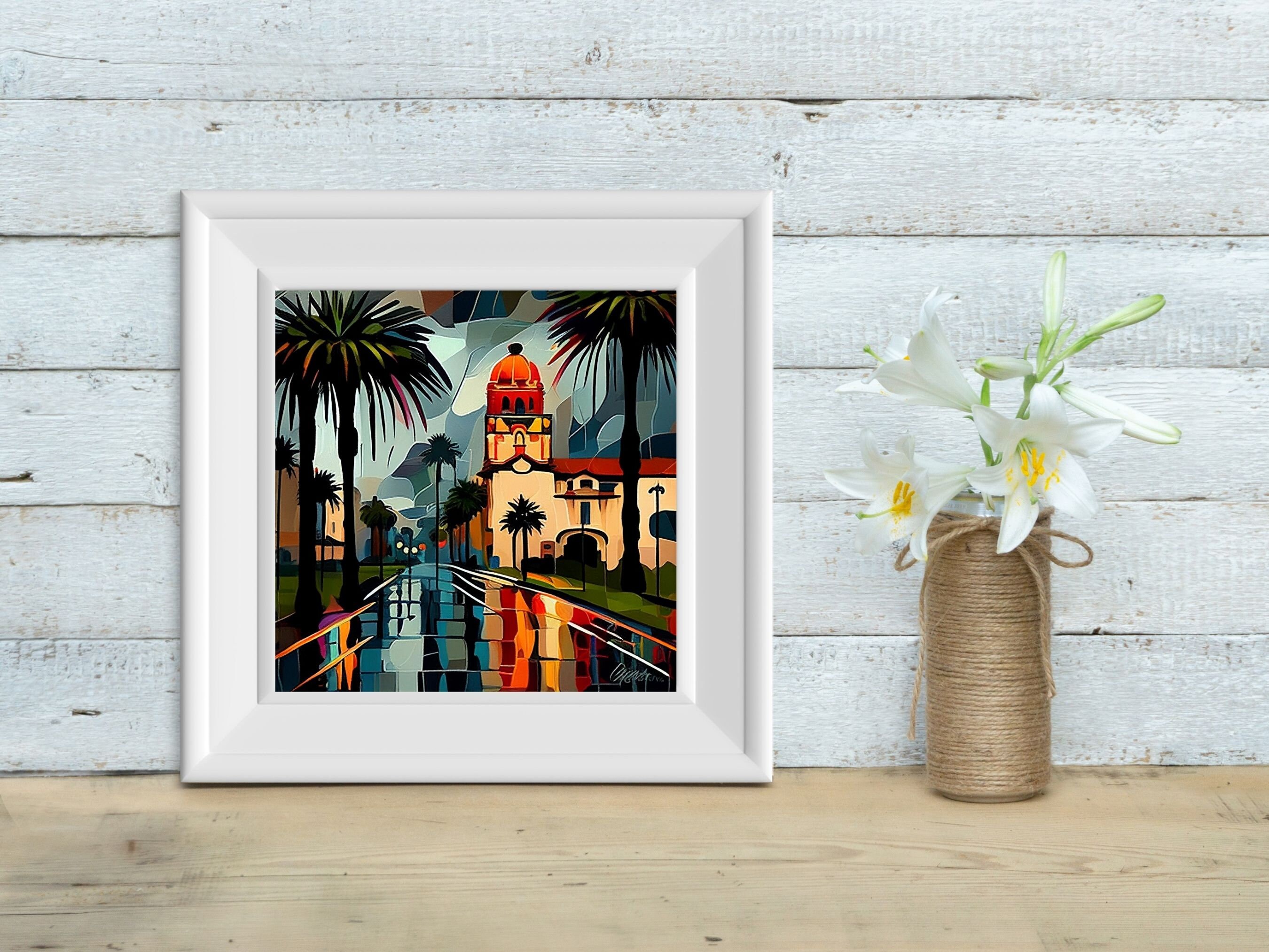 St Augustine Florida Digital Art Print, Historic Downtown Wall Art ...
