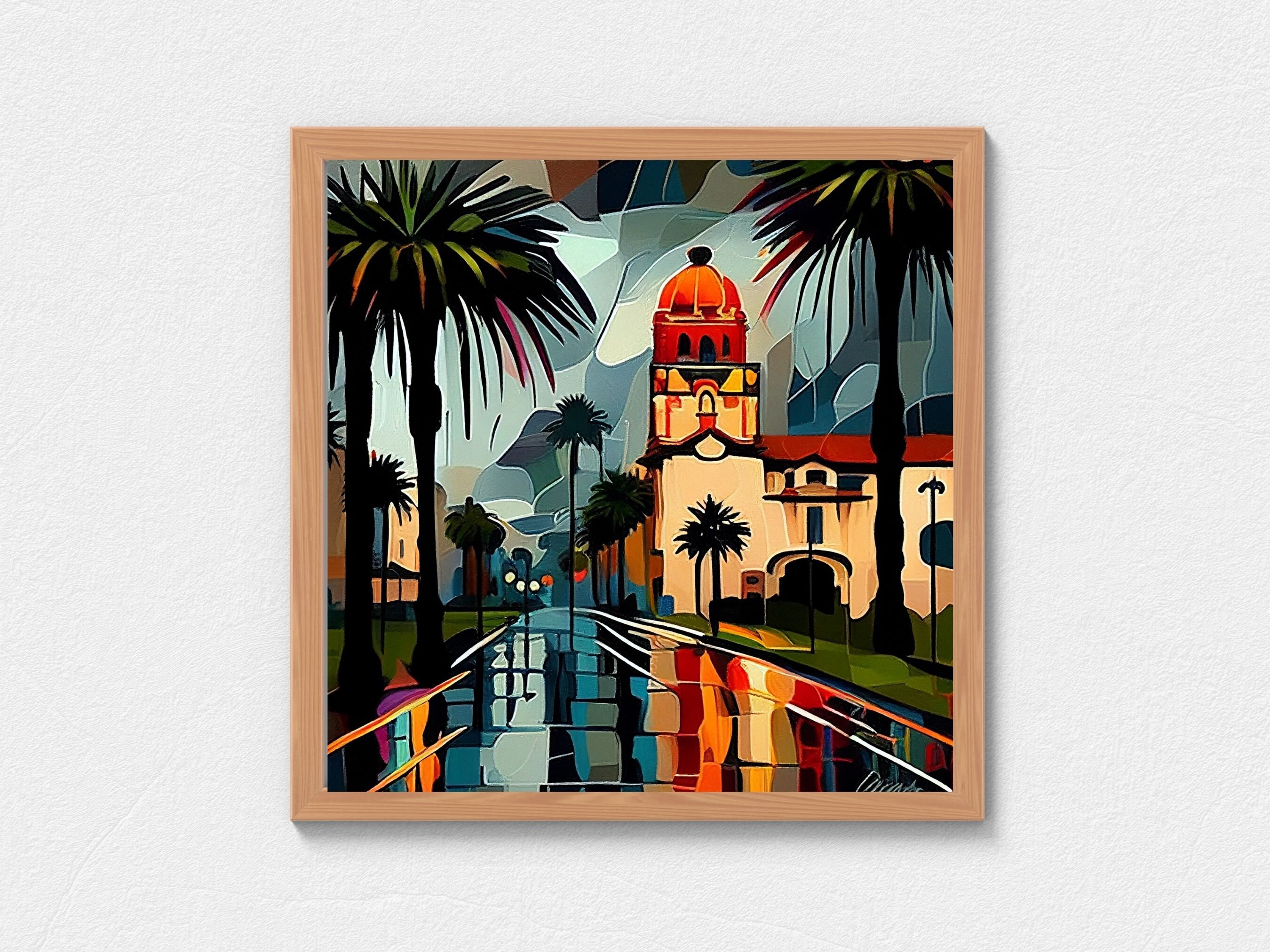 St Augustine Florida Digital Art Print, Historic Downtown Wall Art ...