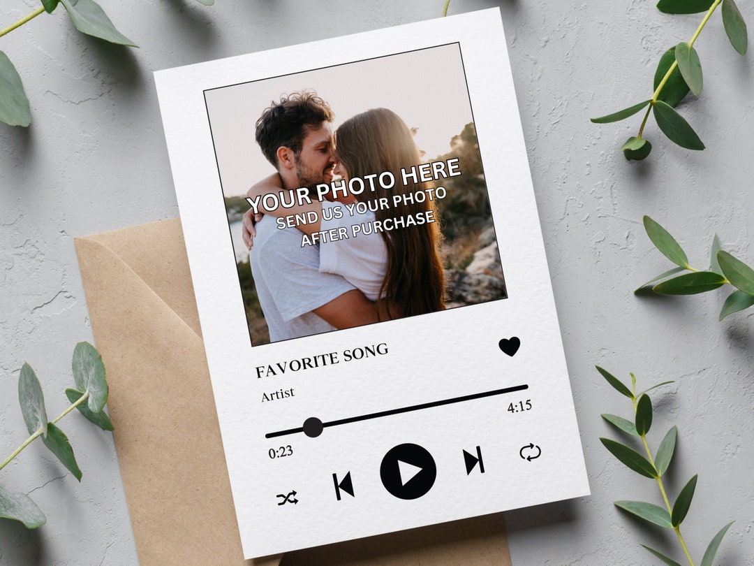 Personalised Music Song Card, Favourite Song Birthday Card, 1st ...